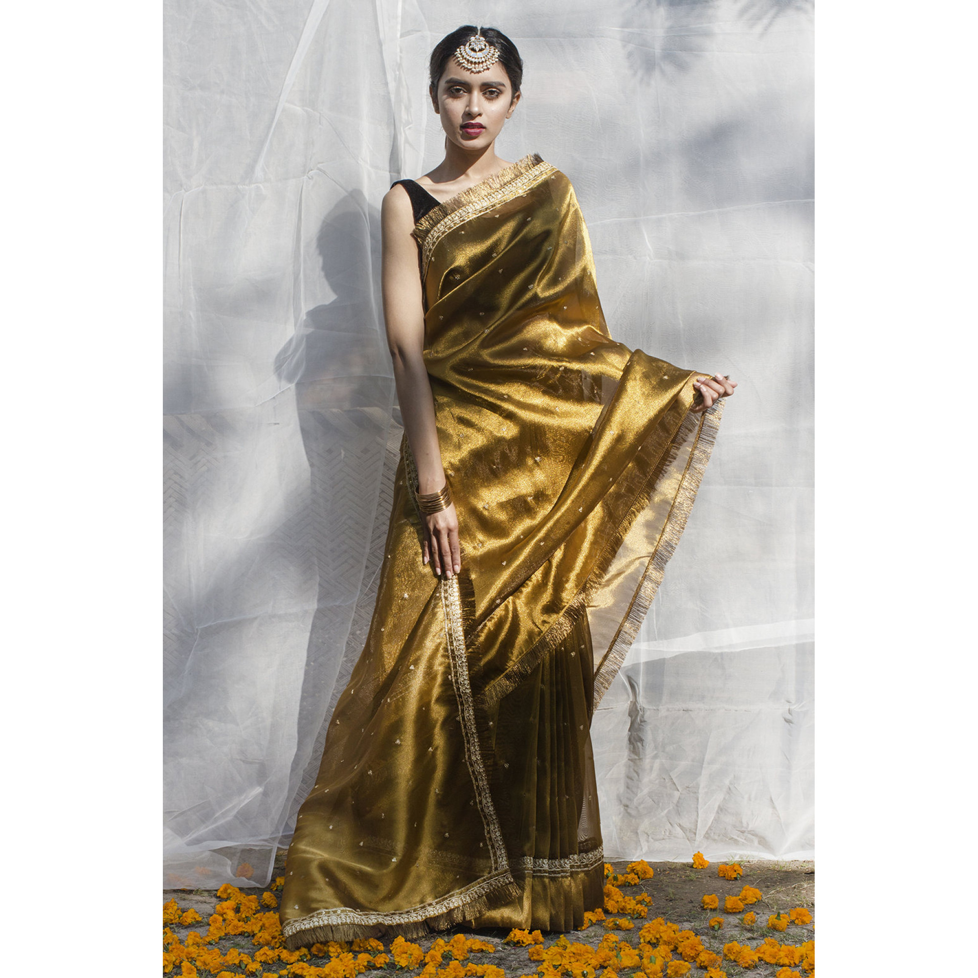 Gold Saree