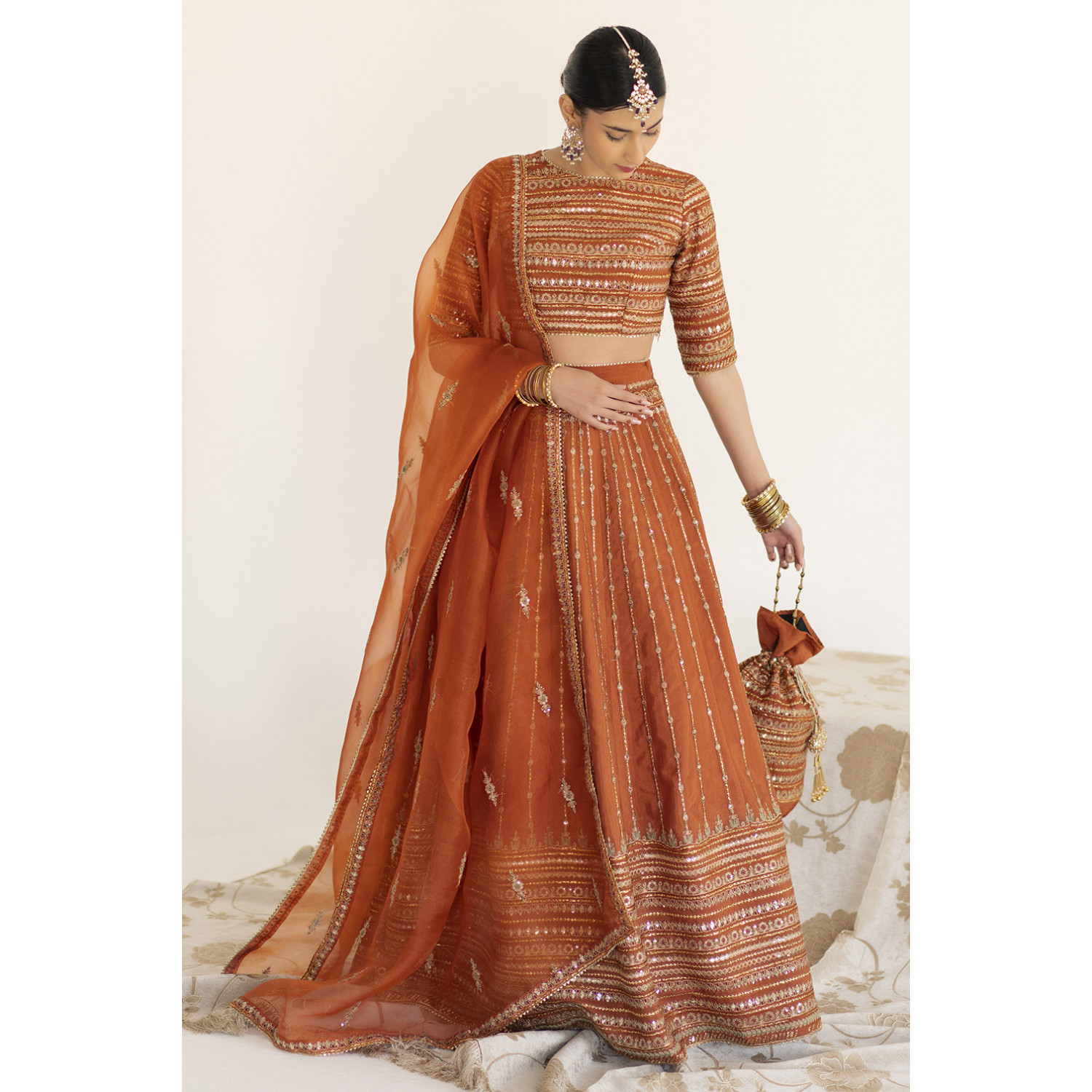 Rust Lehenga Choli