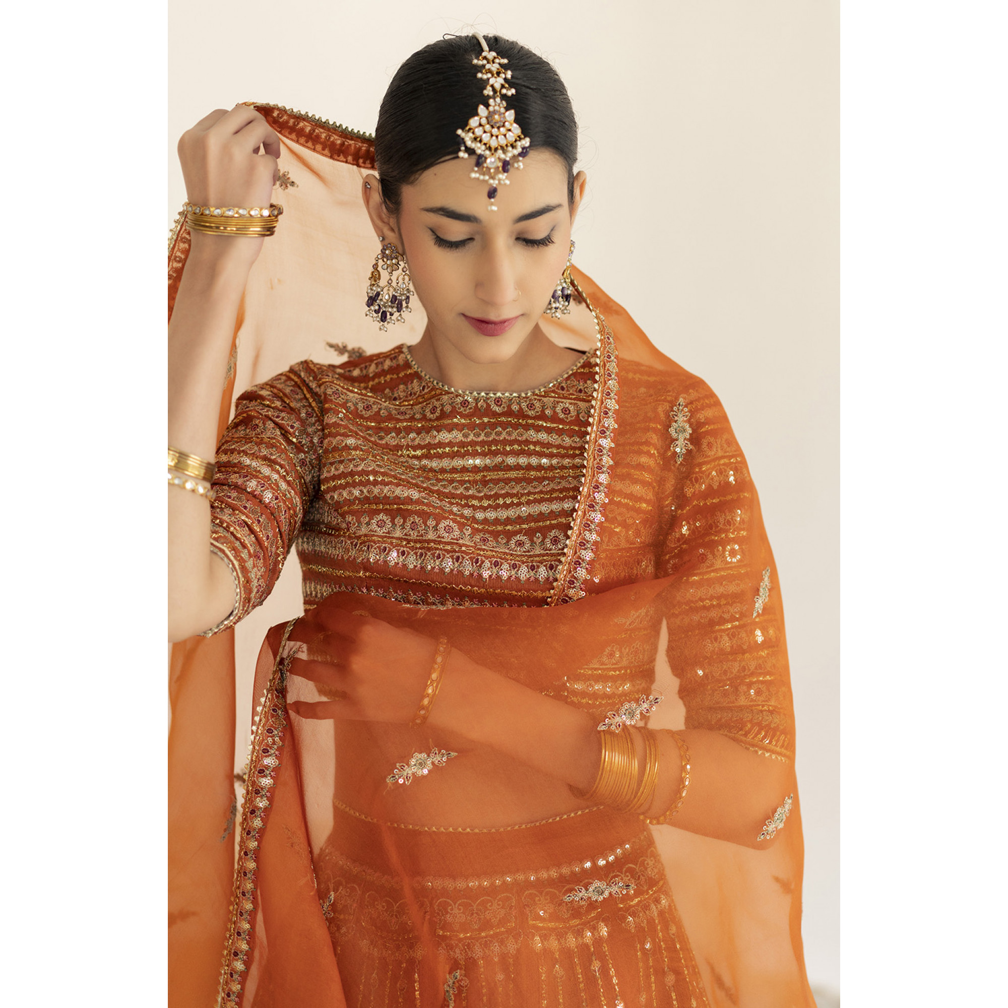 Rust Lehenga Choli