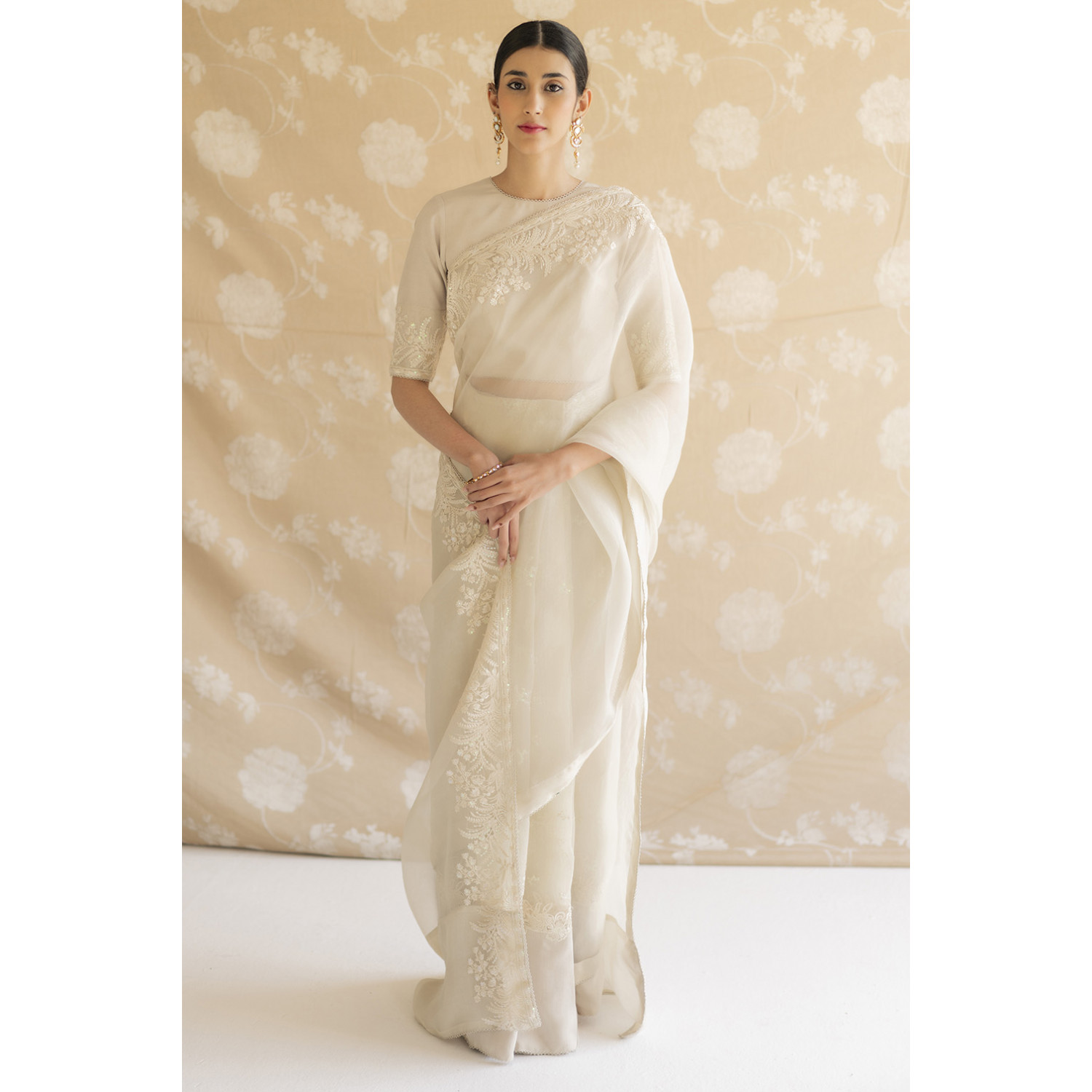 Ivory Saree