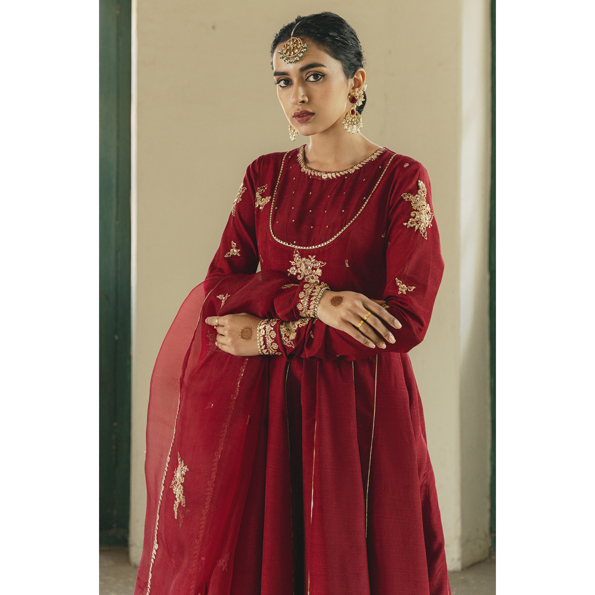 Red Anarkali