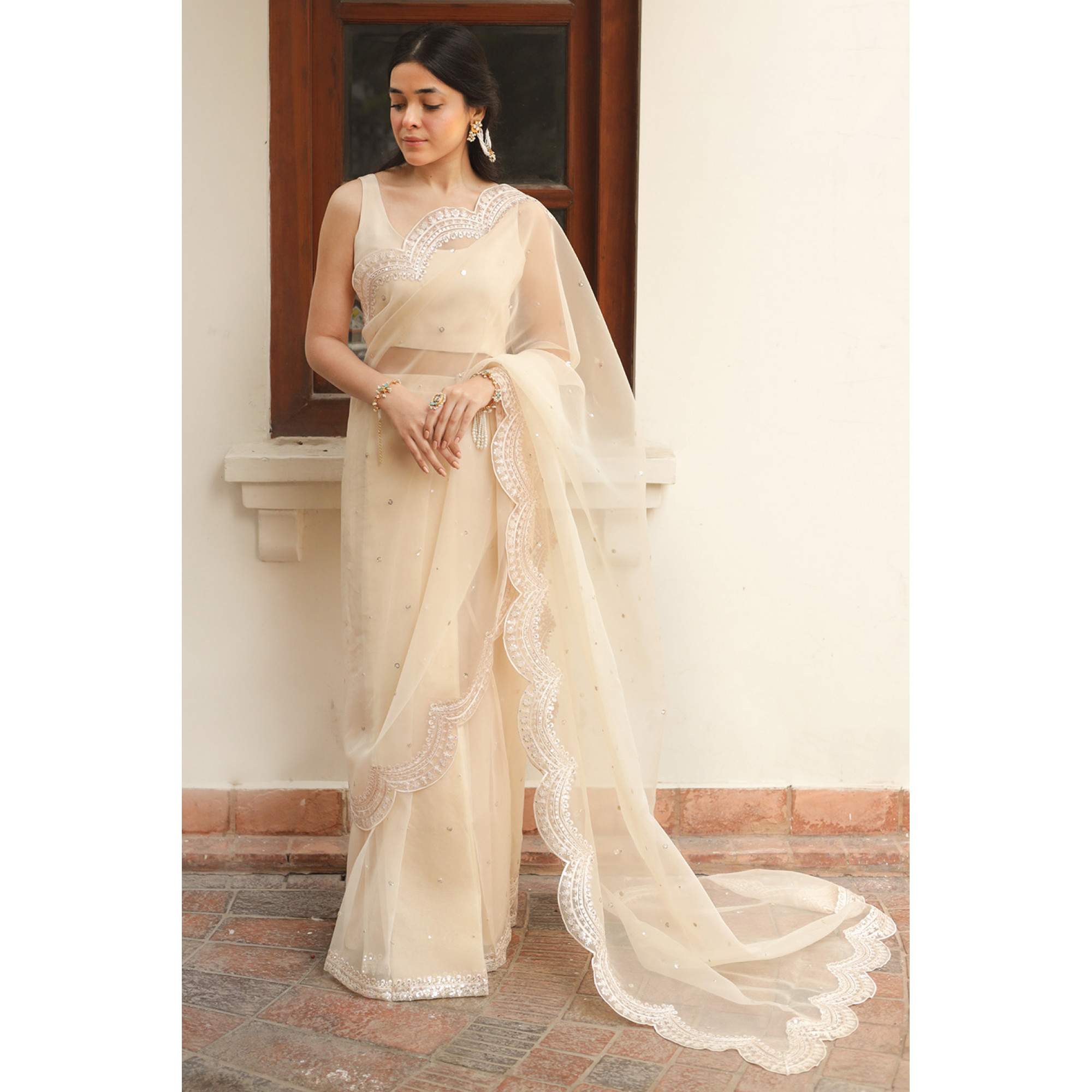 Ivory Saree